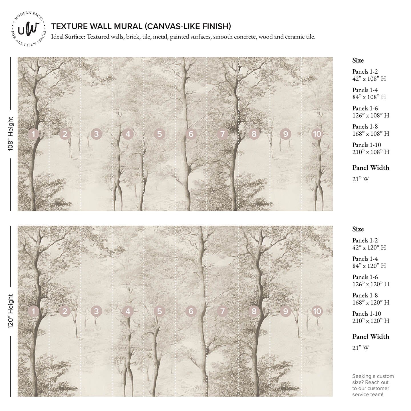 Birch Tree Wall Mural - Tranquil Forest Sanctuary | Urbanwalls Nature ...