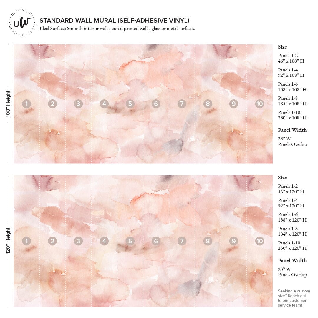 Watercolor Crystal - Wall Murals | Urbanwalls