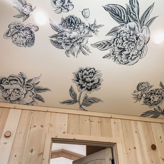 Black & White Flowers Wall Decals | Urbanwalls – Urbanwalls Inc.