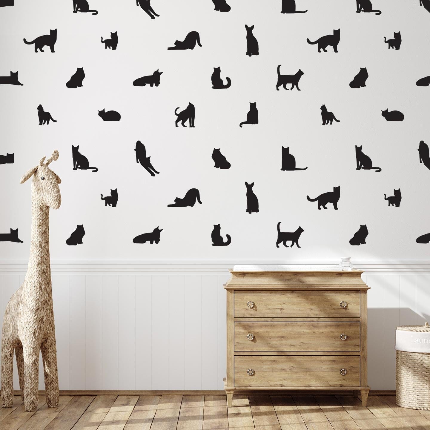 Transform Your Space with Whimsical Cat Silhouette Wall Decals ...