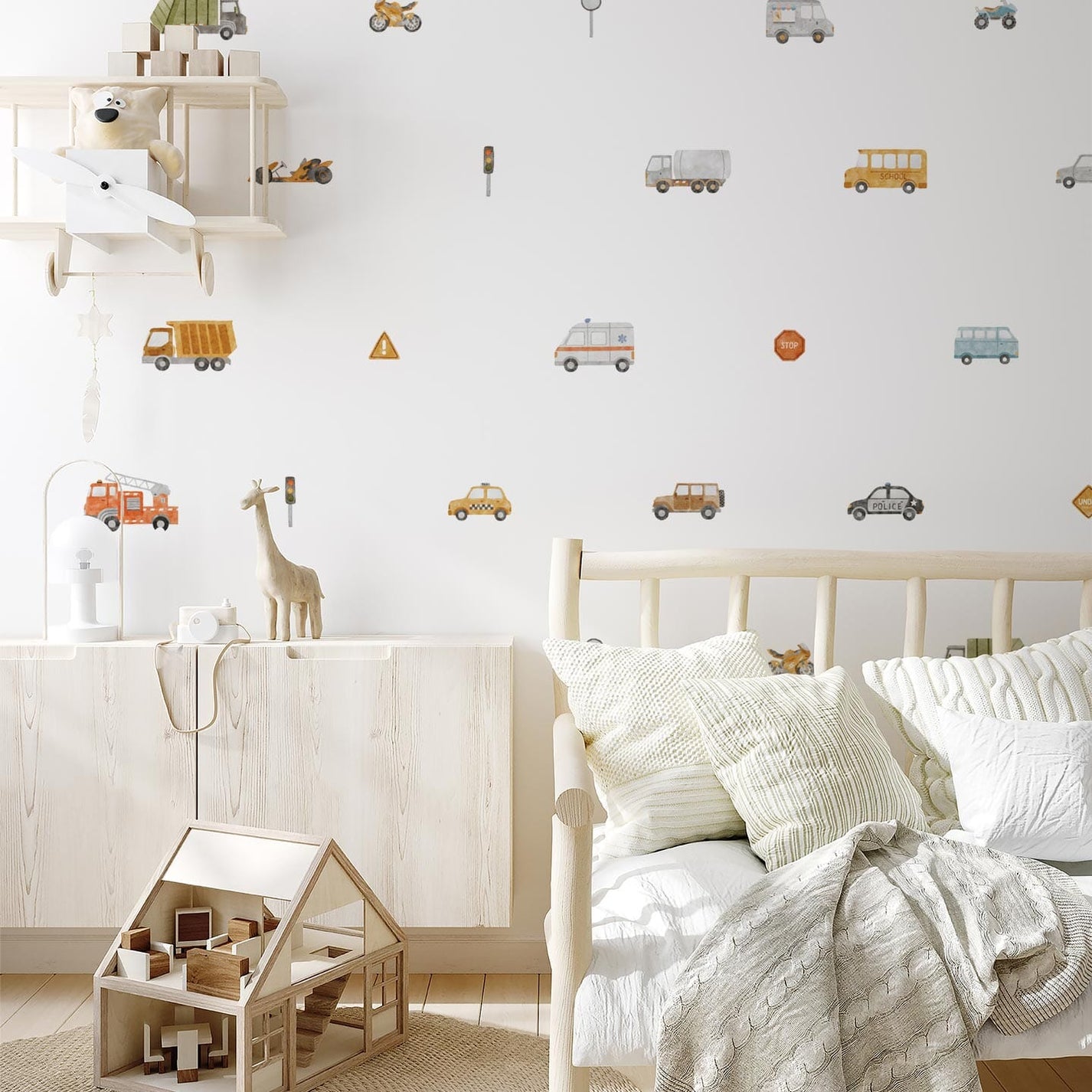 Urban Exploration Begins: City Cars Wall Decals | Playful Room Decor ...