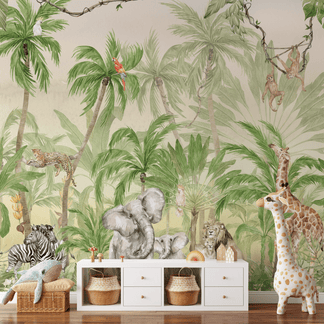 Unleash Adventure with Jungle Animal Wall Mural - Transform Your Space ...