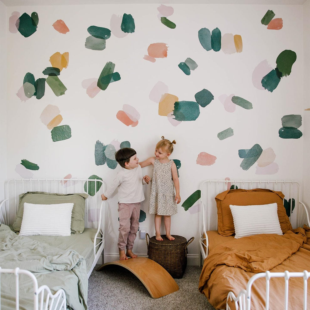 Large Emerald Brush Stroke Wall Decals | Urbanwalls