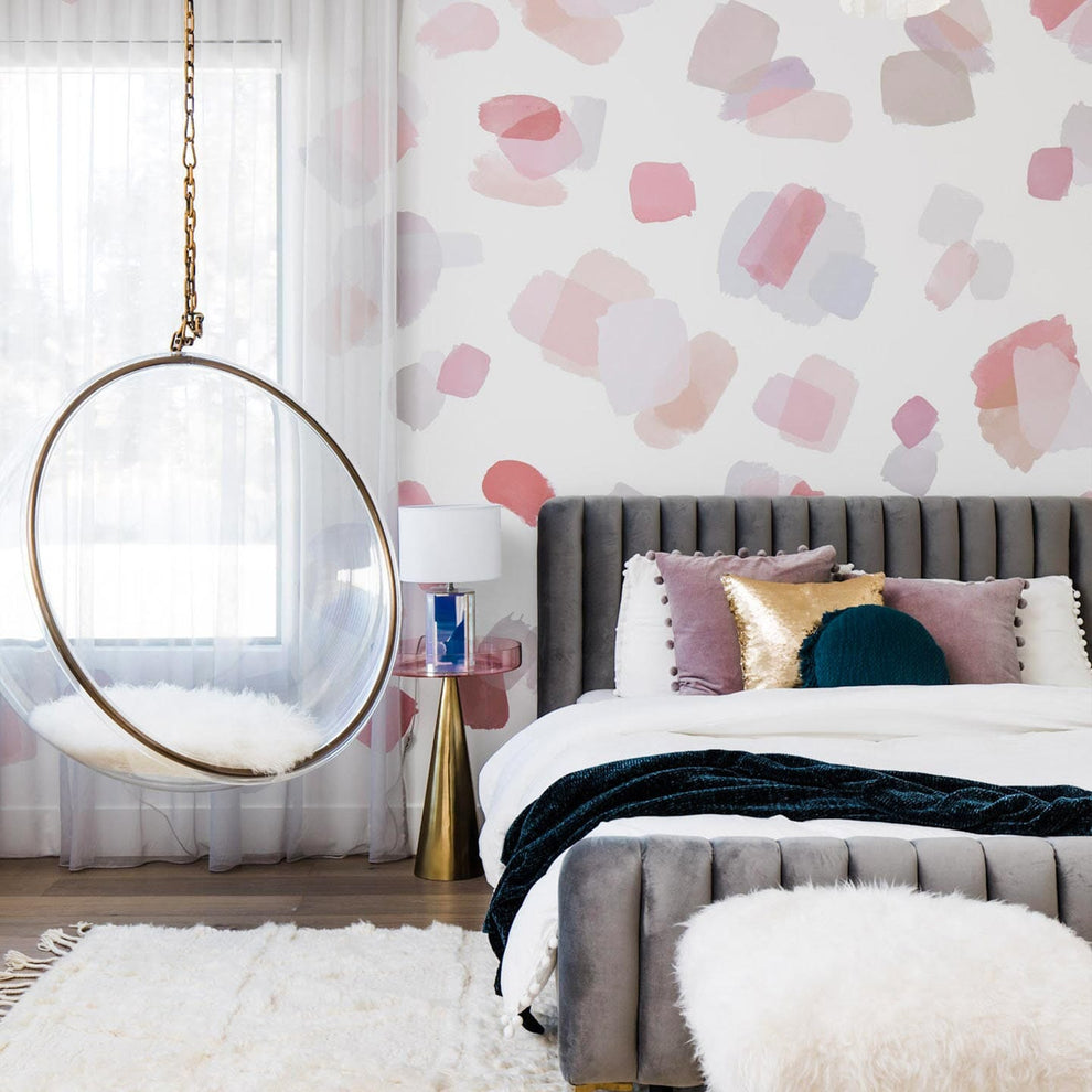 Large Pink Brush Stroke Wall Decals | Urban Walls – Urbanwalls