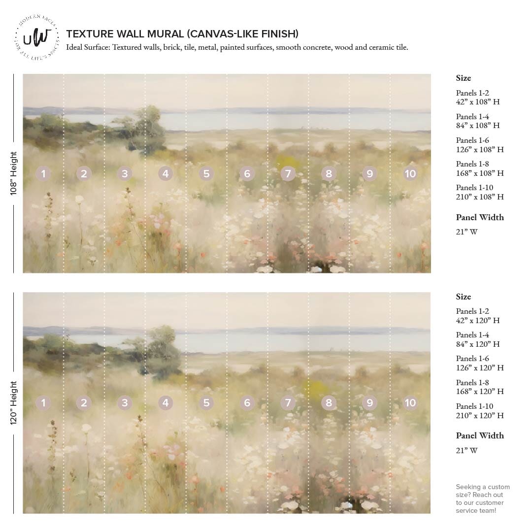 Wildflower Meadows Wall Mural | Urbanwalls