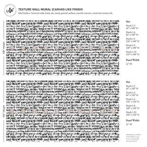 Handwritten Wall Mural – Minimalist Peel & Stick Design | Urbanwalls ...