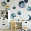 Blue Planets Wall Decals | Urbanwalls – Urbanwalls Inc.