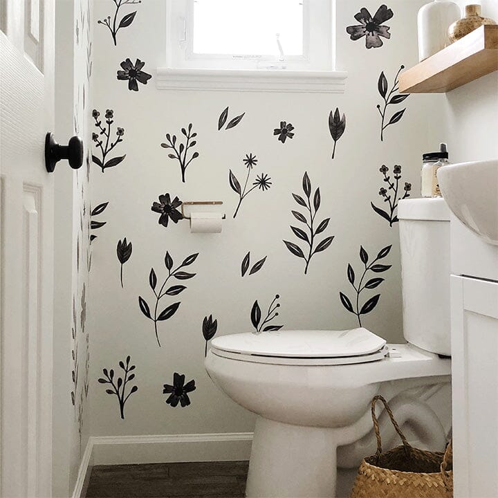 Inked Florals Wall Decals | Urbanwalls