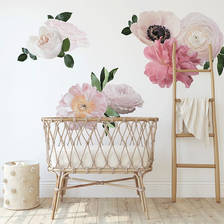 Soft Pink Garden Flower Wall Decals | Urbanwalls