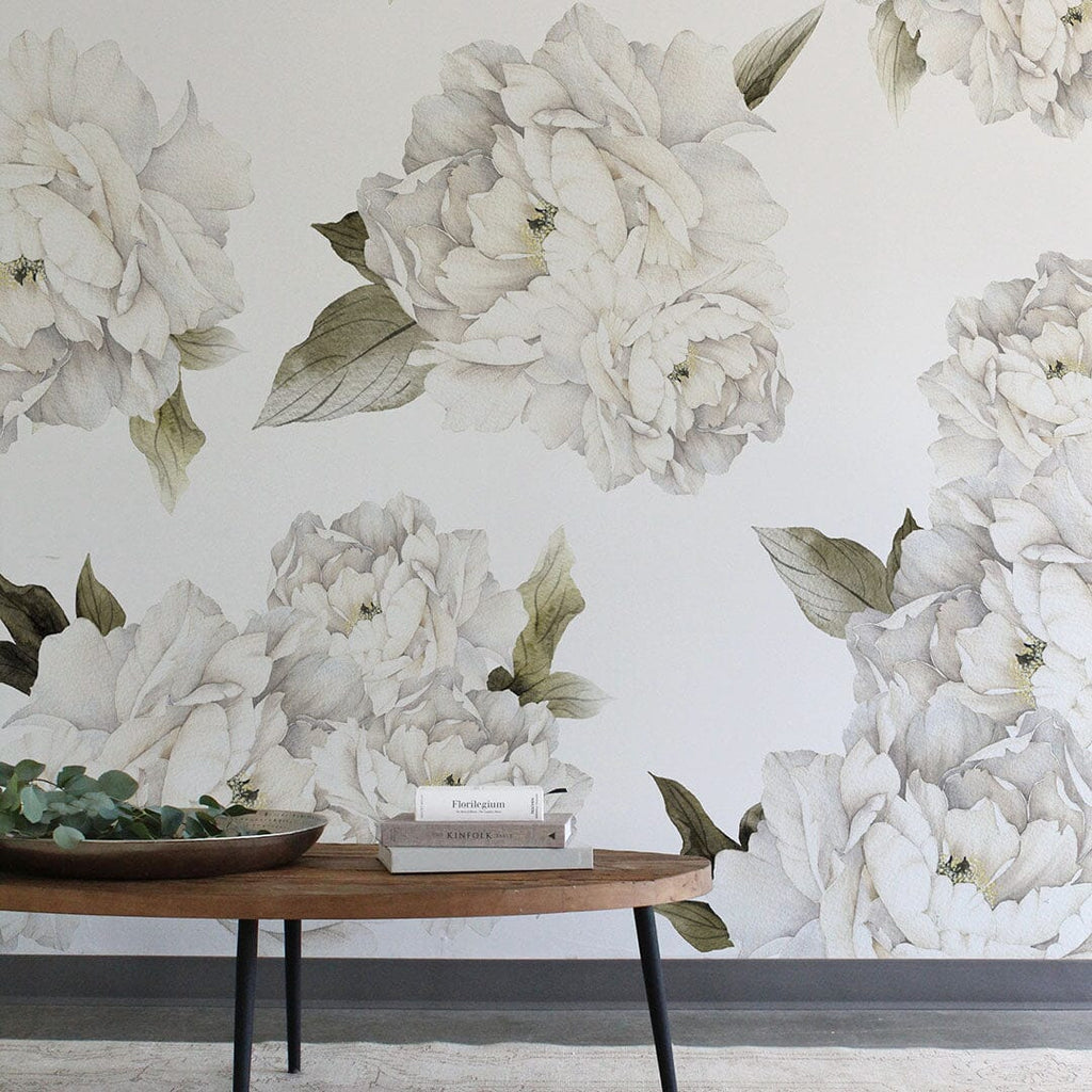 White Peonies Wall Decals | Urbanwalls